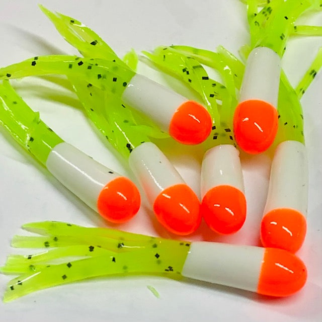 Orange/White/Chartreuse Pepper – The Crappie Tube Store™